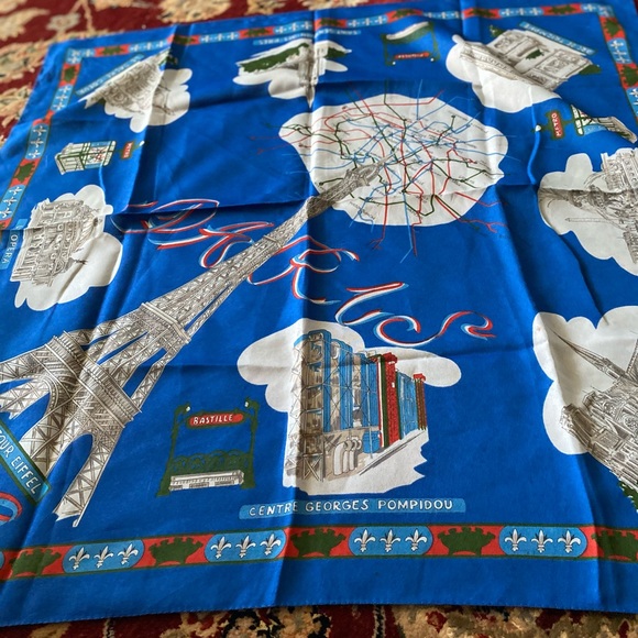 Accessories | Beautiful Scarf With Map Of Paris | Poshmark